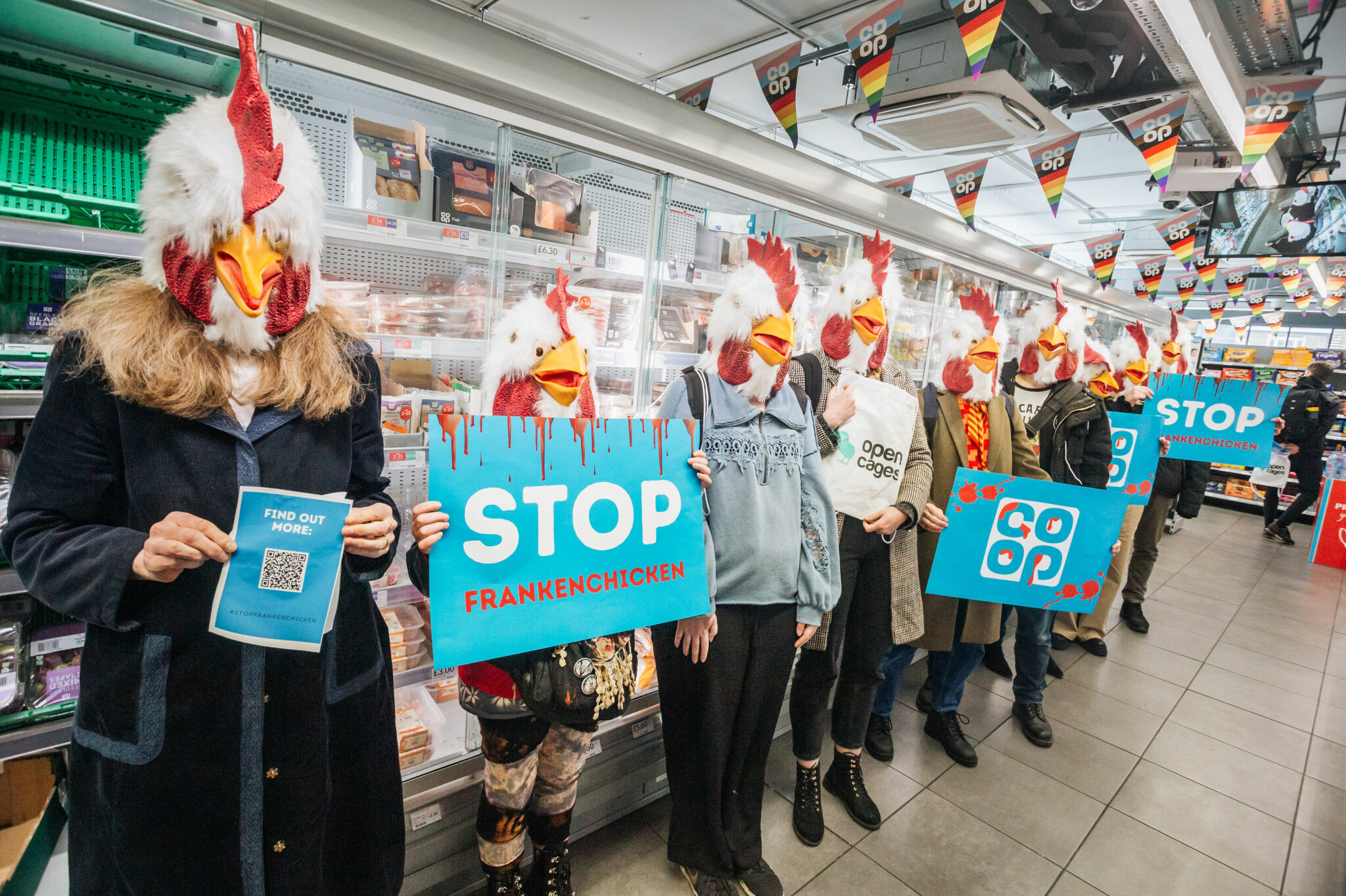 Activists shut down central London Co-op over sale of ‘Frankenchickens ...
